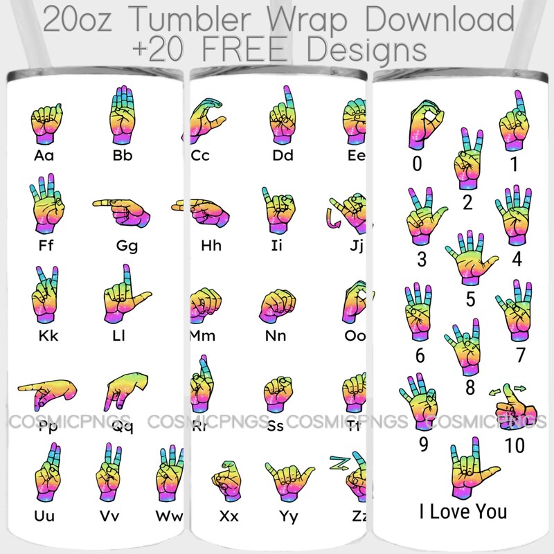 Asl Tumbler Wrap - Etsy
