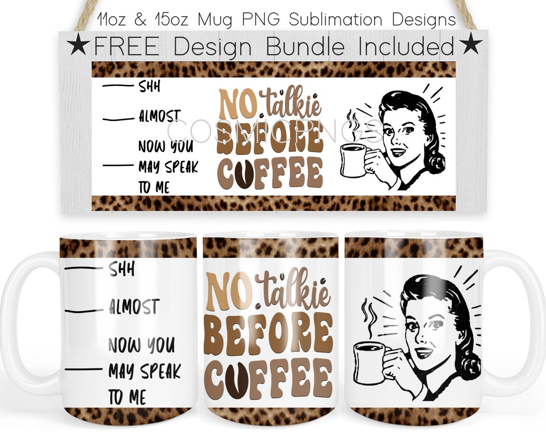 11oz & 15oz Mug Template Funny Coffee Design Mug Template - Etsy
