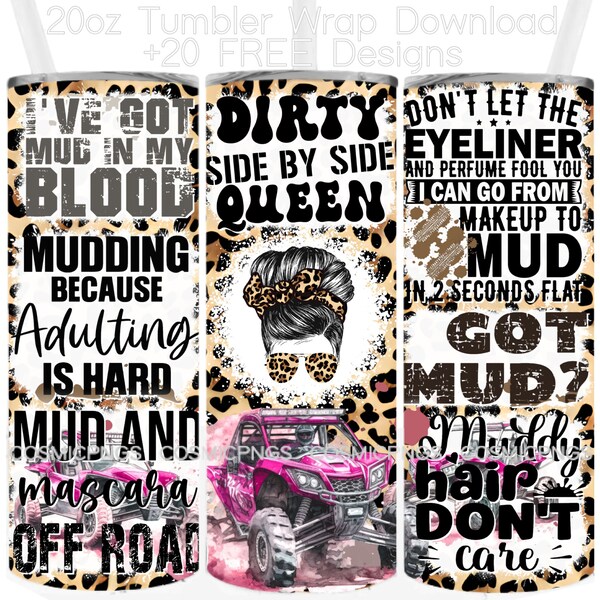 Mud and Messy Bun Png - Etsy