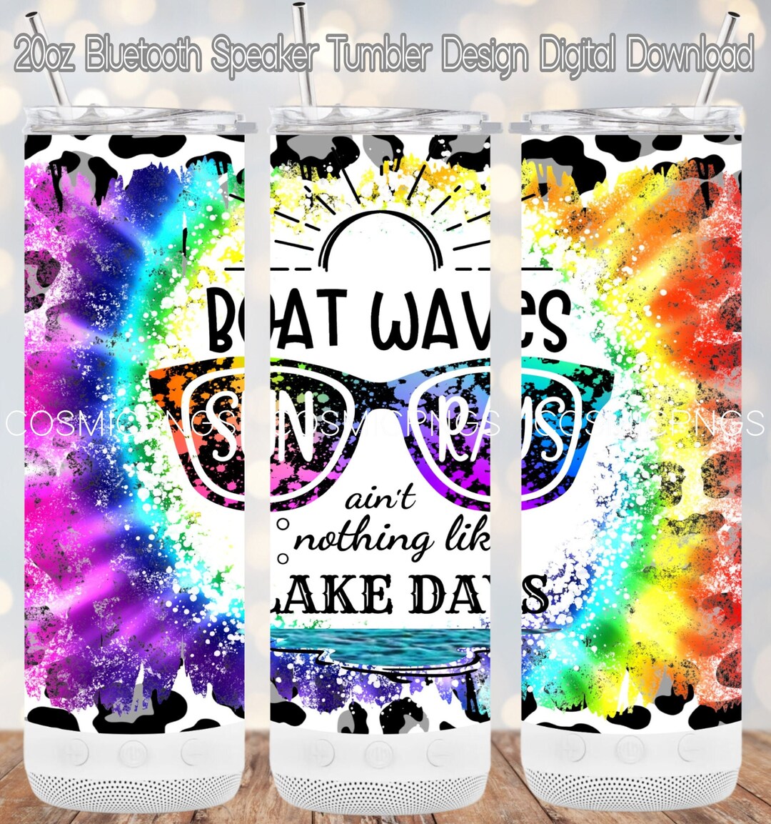 20oz Speaker Tumbler Wrap Skinny Sublimation Design Png Lake Tumbler ...