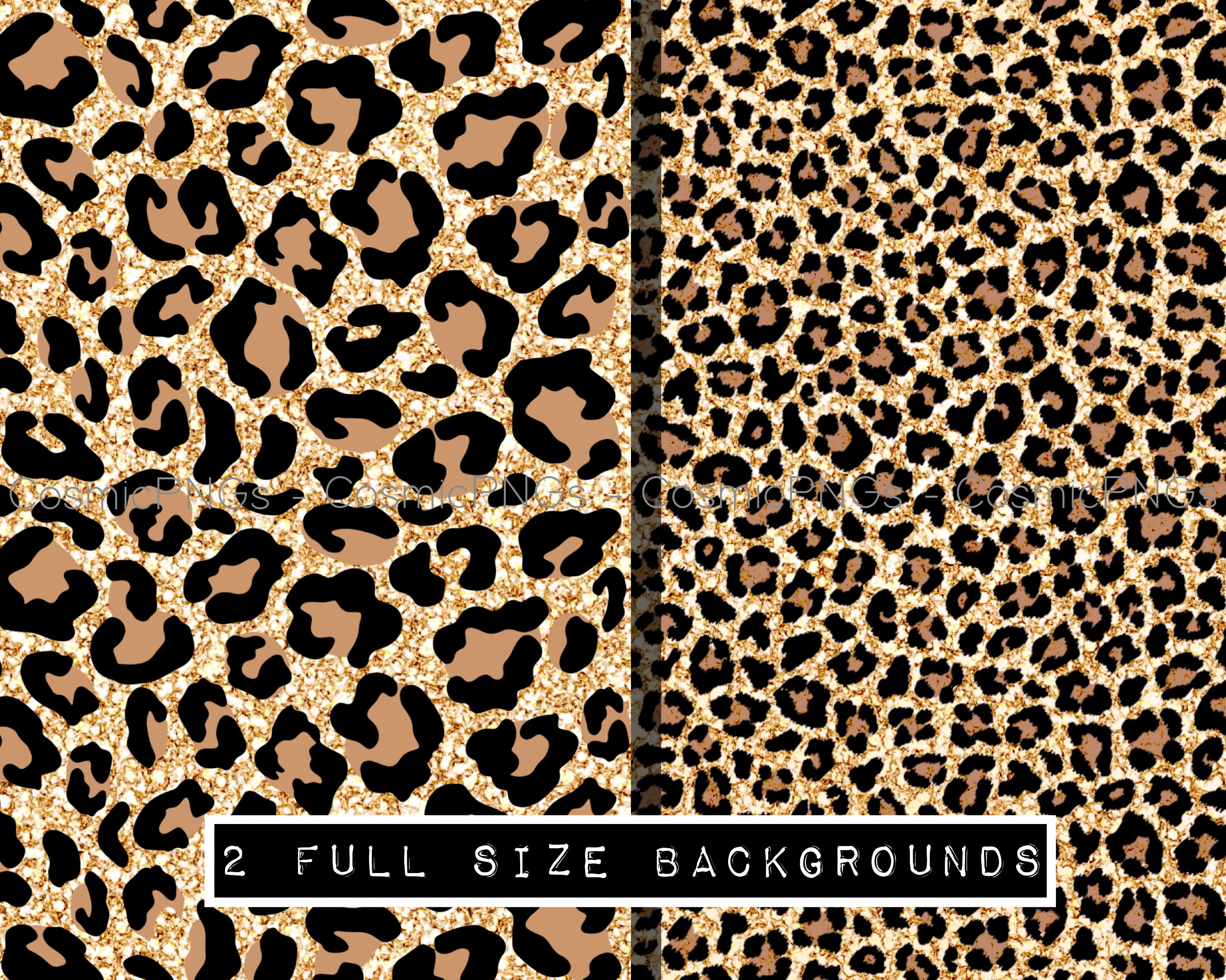 Sparkly Cheetah Print Backgrounds