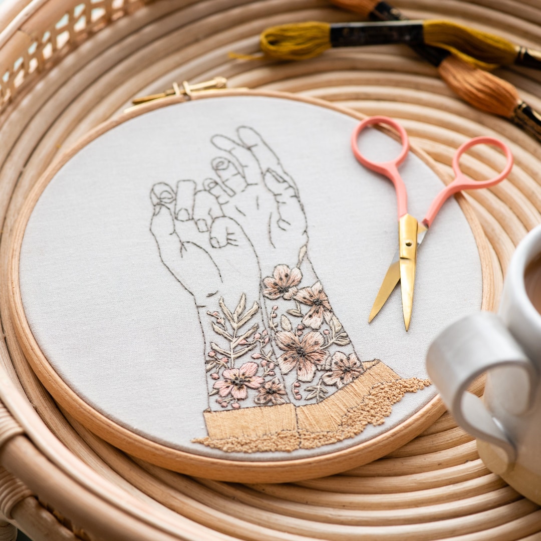 Tattooed Arms Modern Embroidery Kit - Etsy