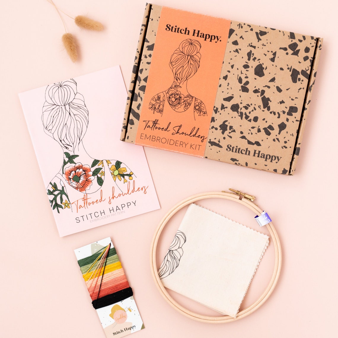 Tattooed Shoulders Modern Embroidery Kit - Etsy