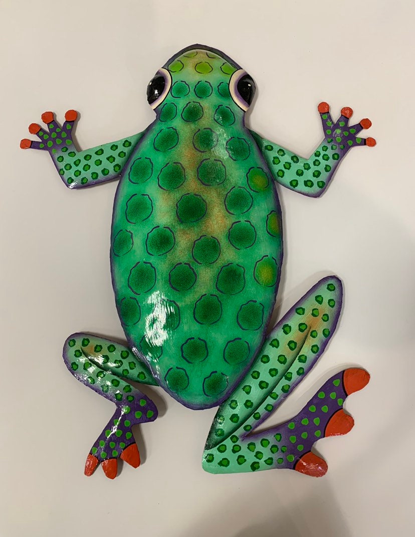 Gorgeous Hand Painted Frog 21inches in height 18inches across | Etsy