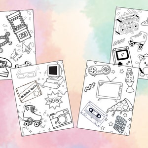 90's Themed Coloring Pages for Adults and Kids 90's - Etsy Canada