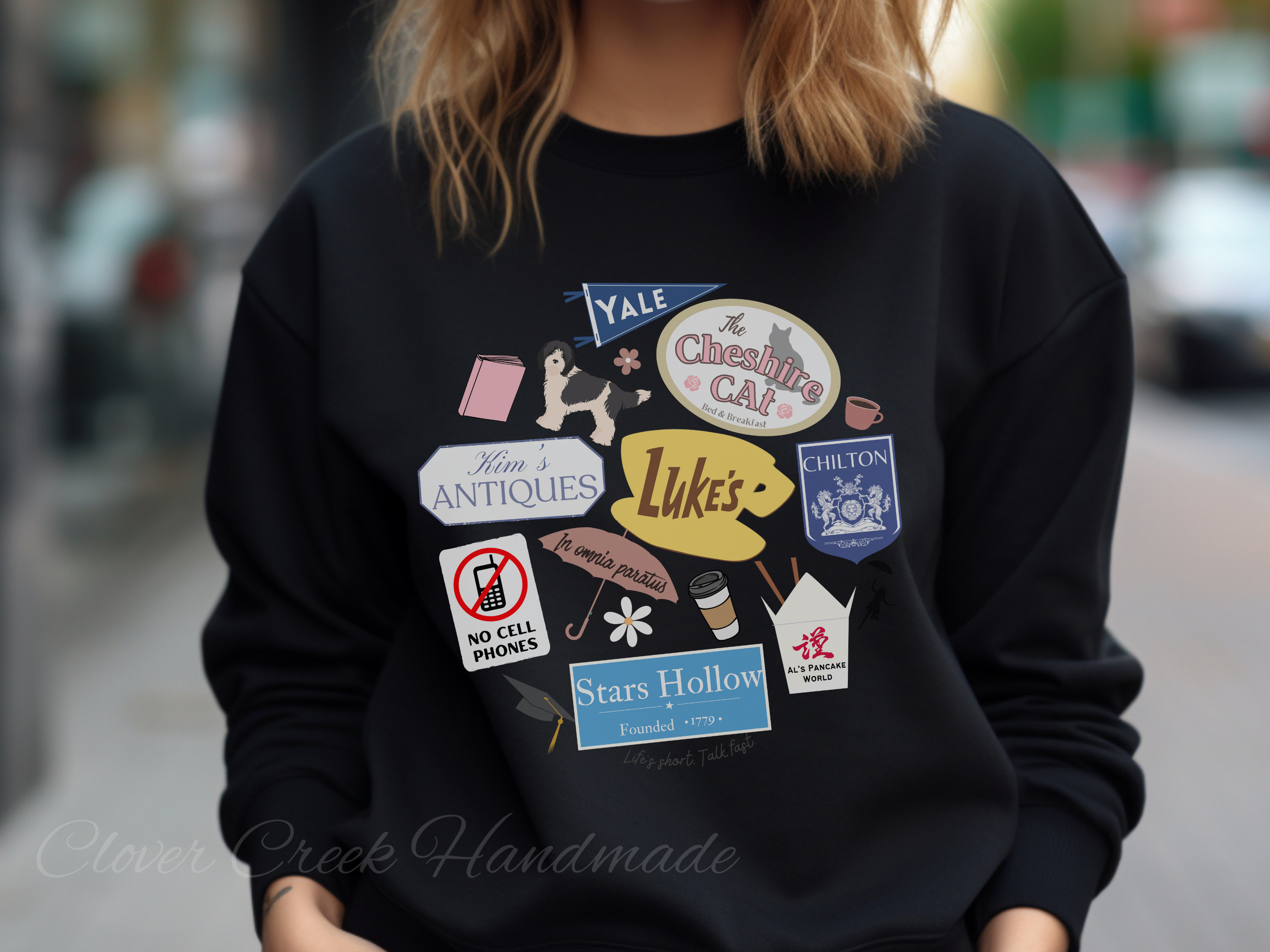 Gilmore Girls Sweatshirt Luke's Diner Sweatshirt Colorful Gilmore Girls ...