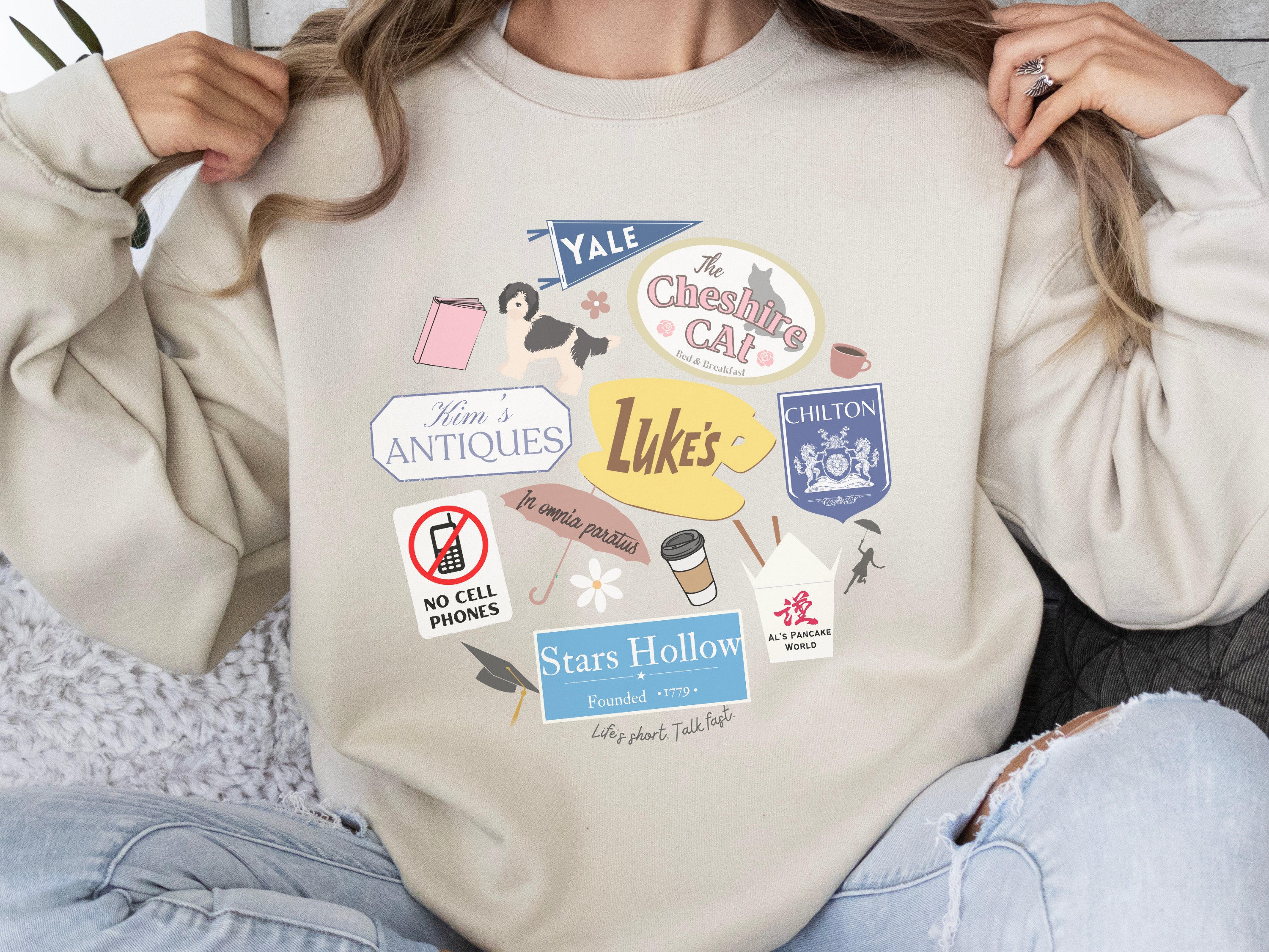 Gilmore Girls Sweatshirt Luke's Diner Sweatshirt Colorful Gilmore Girls ...