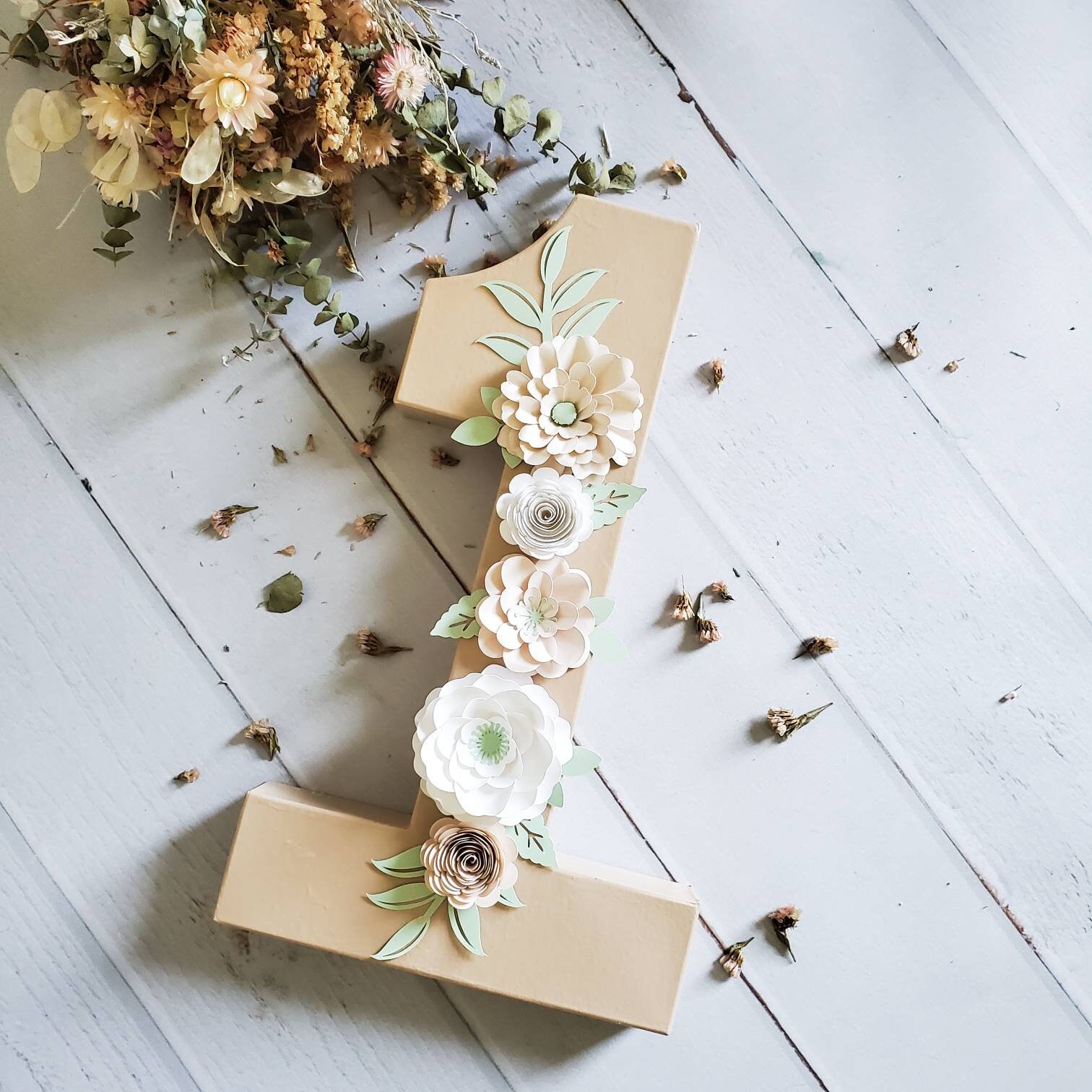 Floral Number ONE 1st Birthday Roses Centrepiece - Etsy