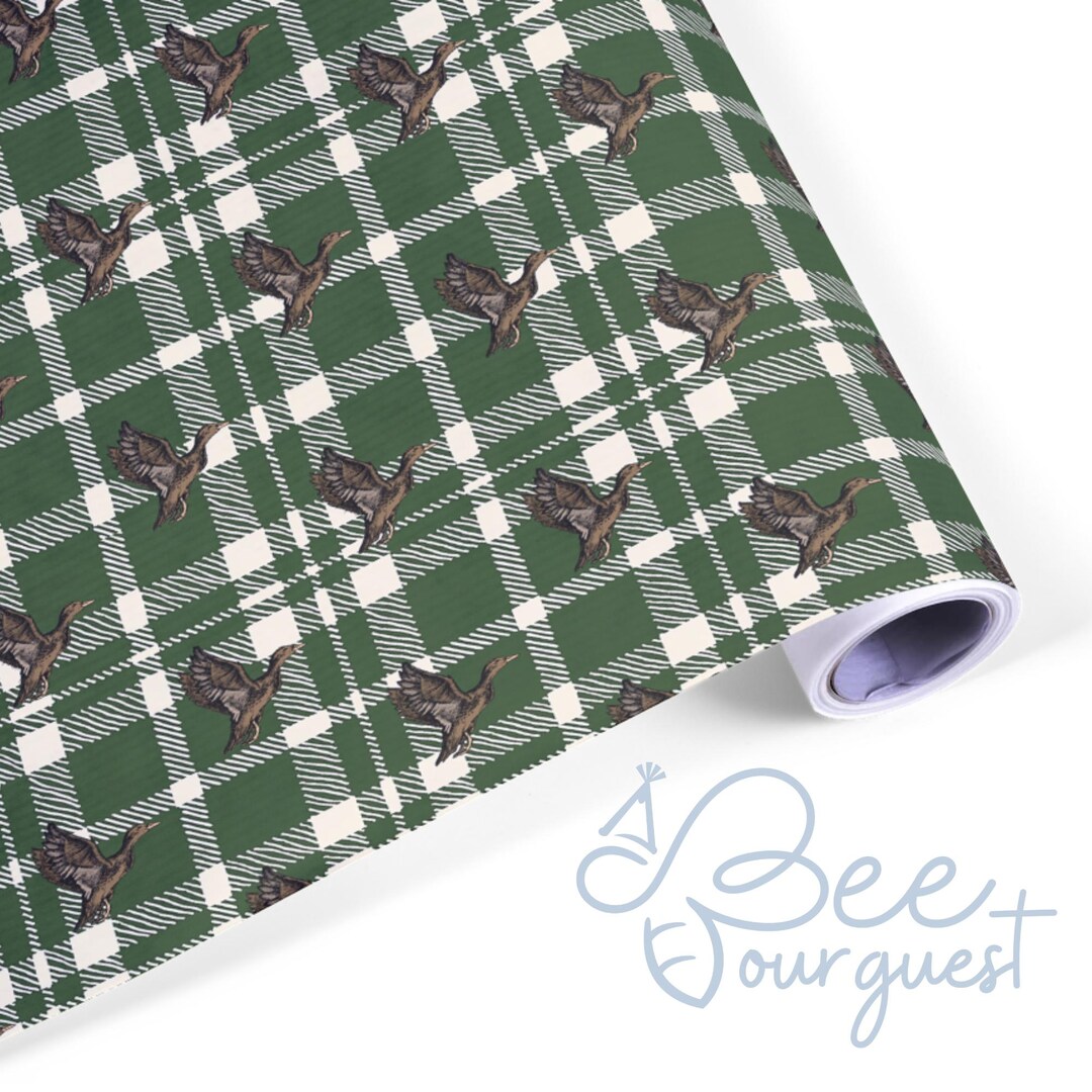 Plaid Duck Wrapping Paper - Etsy