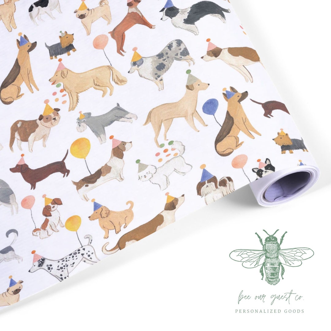 Happy Birthday Dog Wrapping Paper - Etsy