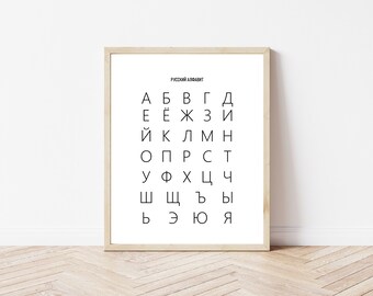 Russian Abc Poster - Etsy