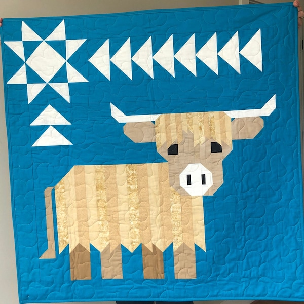 Scottish Highland Cow Quilt Pattern - Etsy