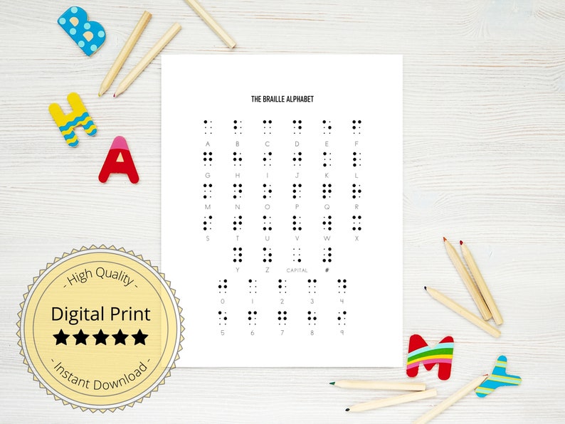 Braille Alphabet Poster ABC Poster Occupational Therapy - Etsy