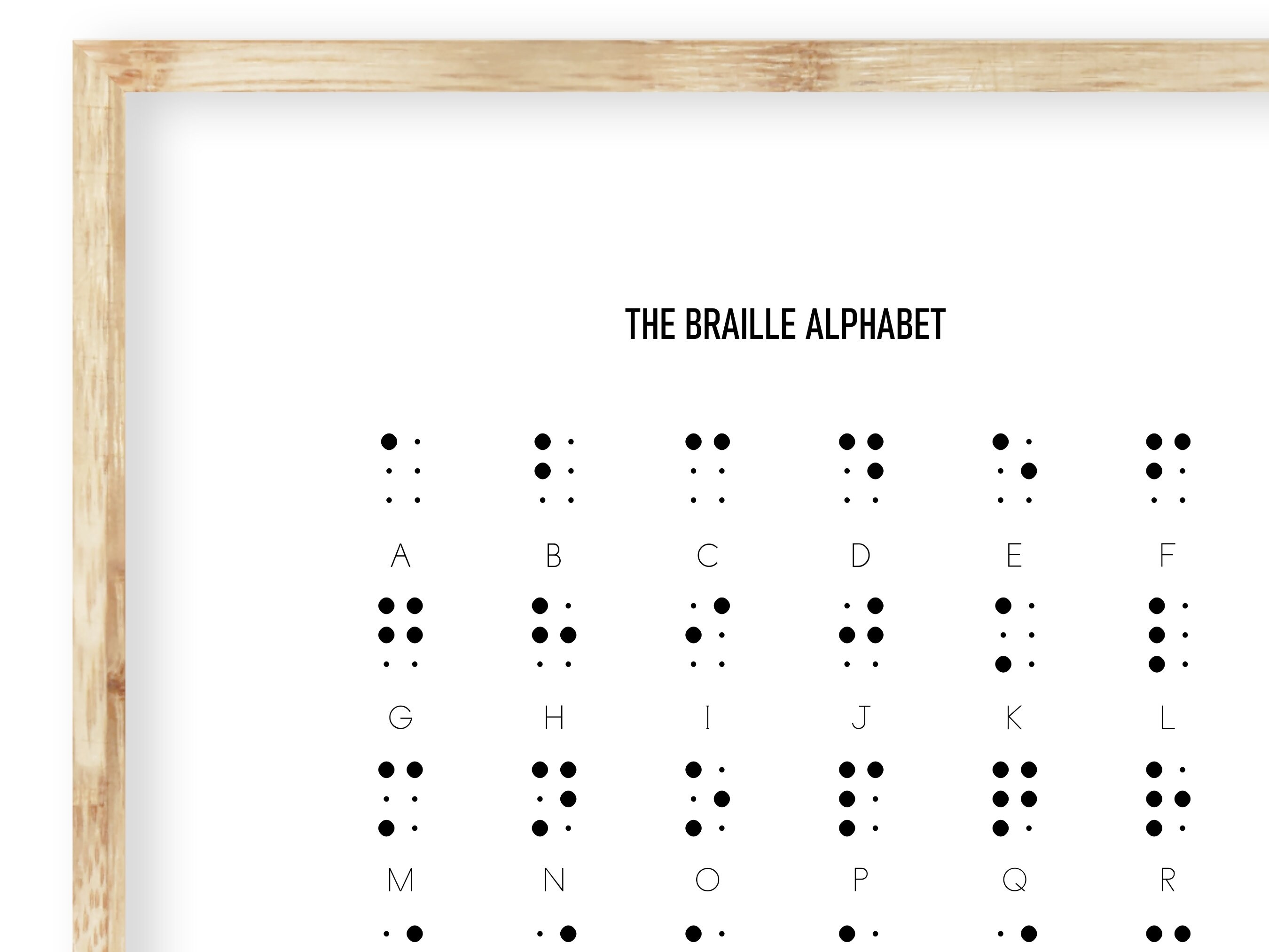 Braille Alphabet Poster ABC Poster Occupational Therapy - Etsy