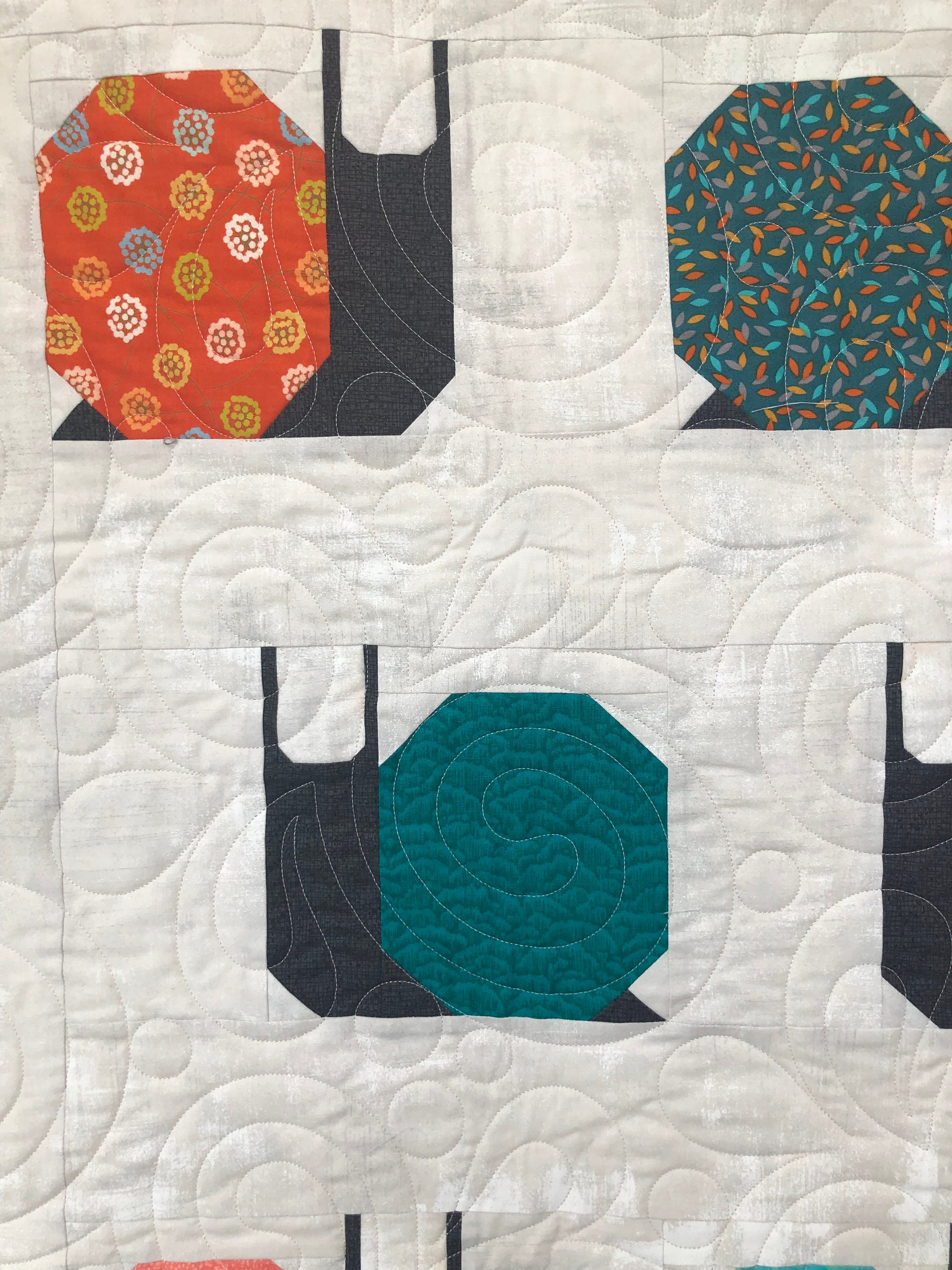 Garden Snails Patchwork Quilt Quilted Wall Hanging Handmade Quilt Hand ...