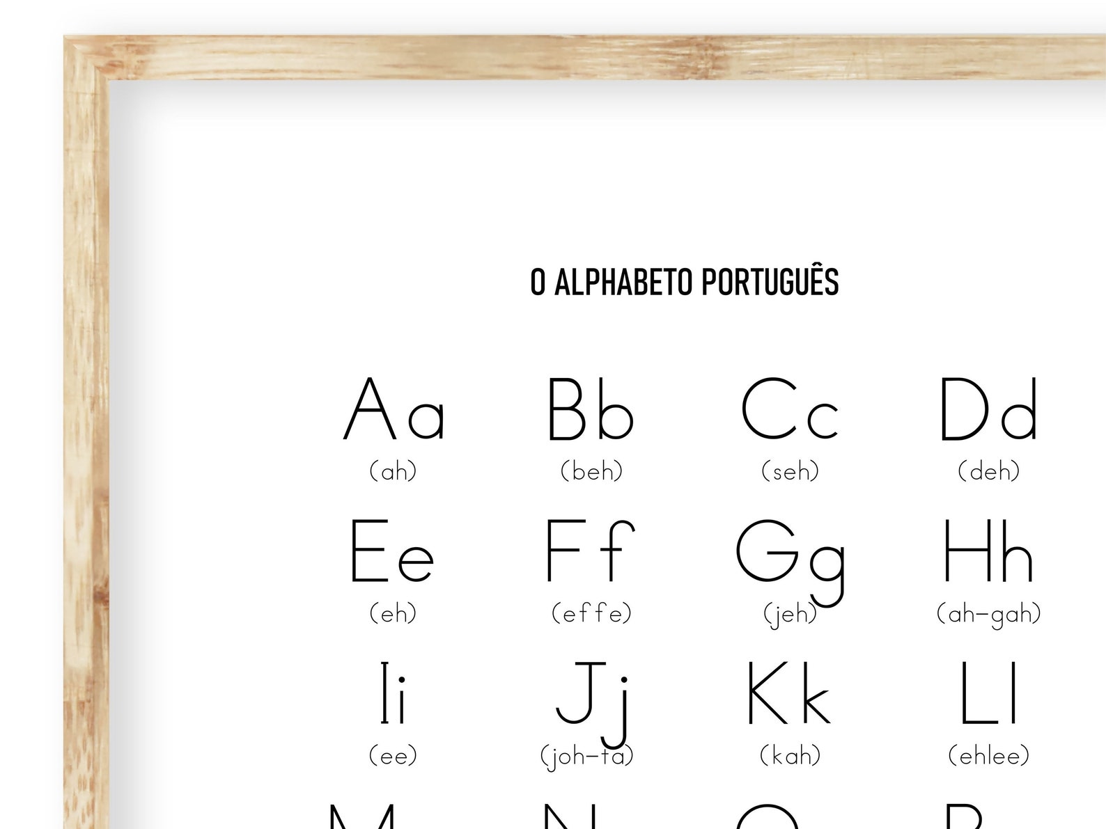 Cartel del alfabeto portugués de Brasil con pronunciación en - Etsy España
