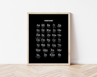 Russian Abc Poster - Etsy