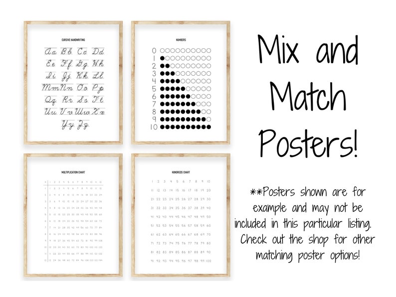 Math Print Homeschool Classroom D\u00e9cor Russian Multiplication Chart ...