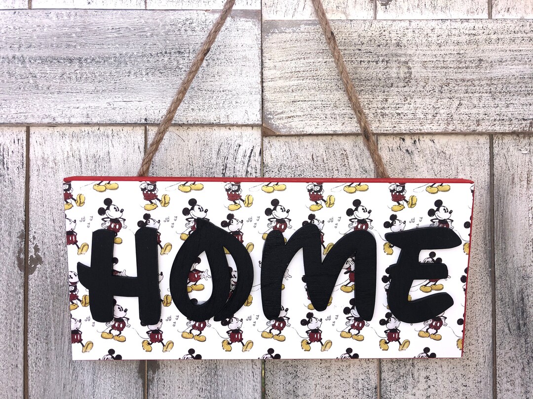 Disney Inspired Home Sign/disney Sign/disney Home Sign/mickey Sign ...