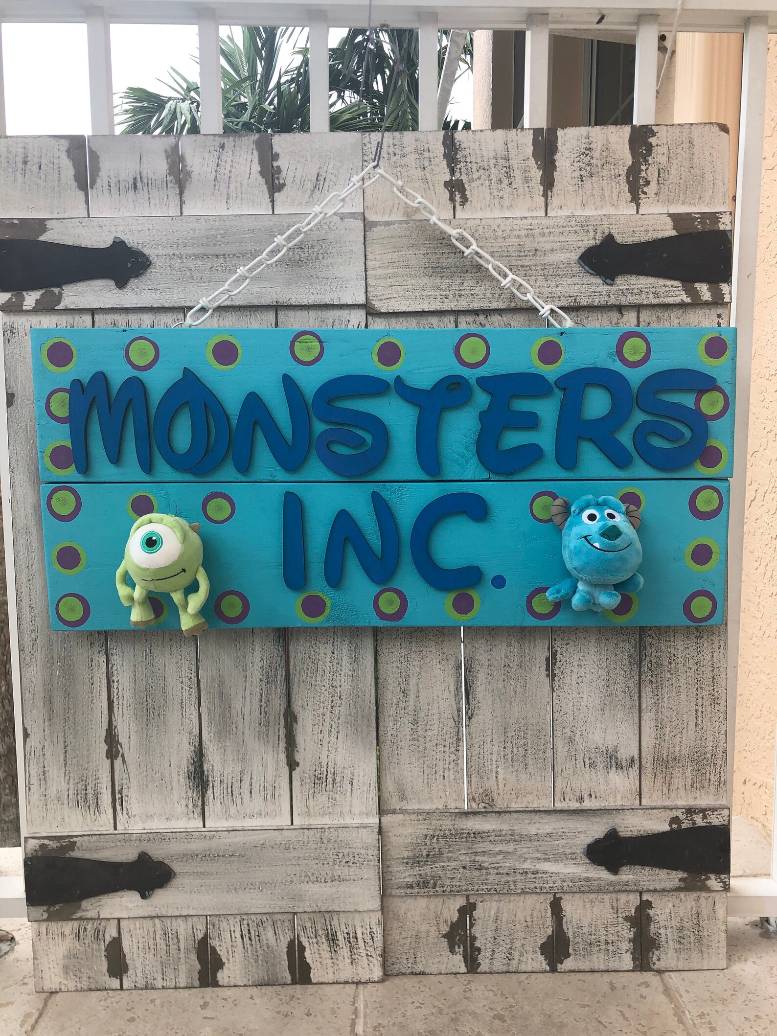 Disney Inspired Monsters Inc./disney Sign/monsters Inc./ Disney's Mike ...