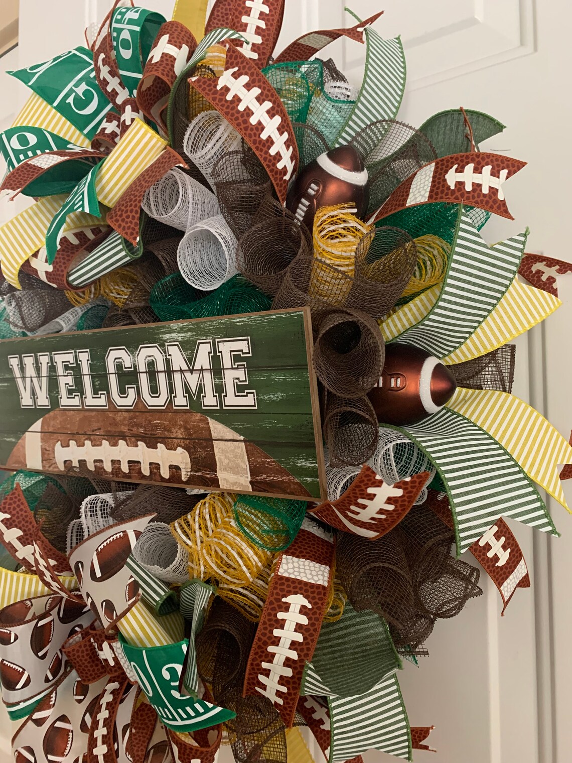Football Wreath/sports Wreath/football Sign/sports Sign/football Decor ...