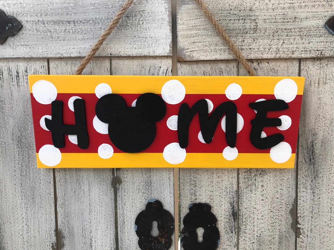 Mickey Sign/disney Décor/mickey Mouse Sign/mickey Home Sign/mickey ...