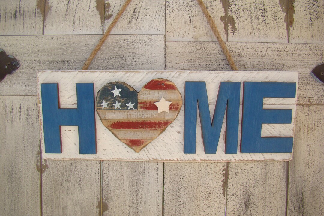 American Home Sign/patriotic Sign/home Sign/american Sign for Wreaths ...