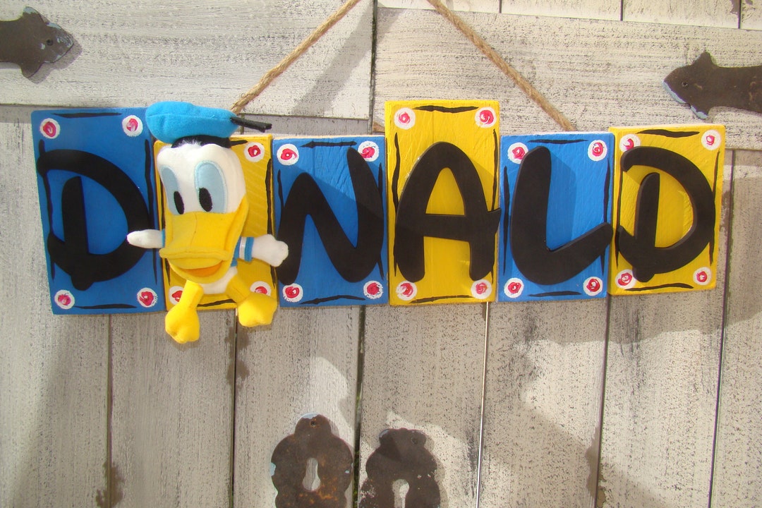 Disney Donald Duck/disney Home Sign/donald Duck Wreath Attachment ...