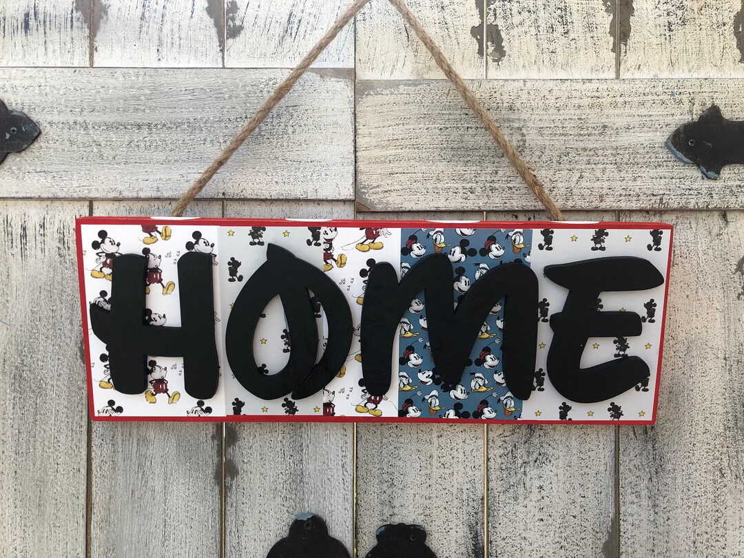 Disney Inspired Home Sign/disney Sign/disney Home Sign/mickey - Etsy