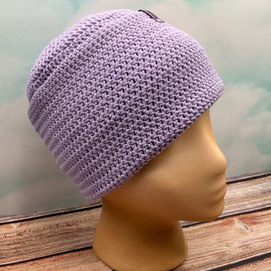 Lavender Australian Superfine Merino Wool Crocheted Slouchy Hat ...