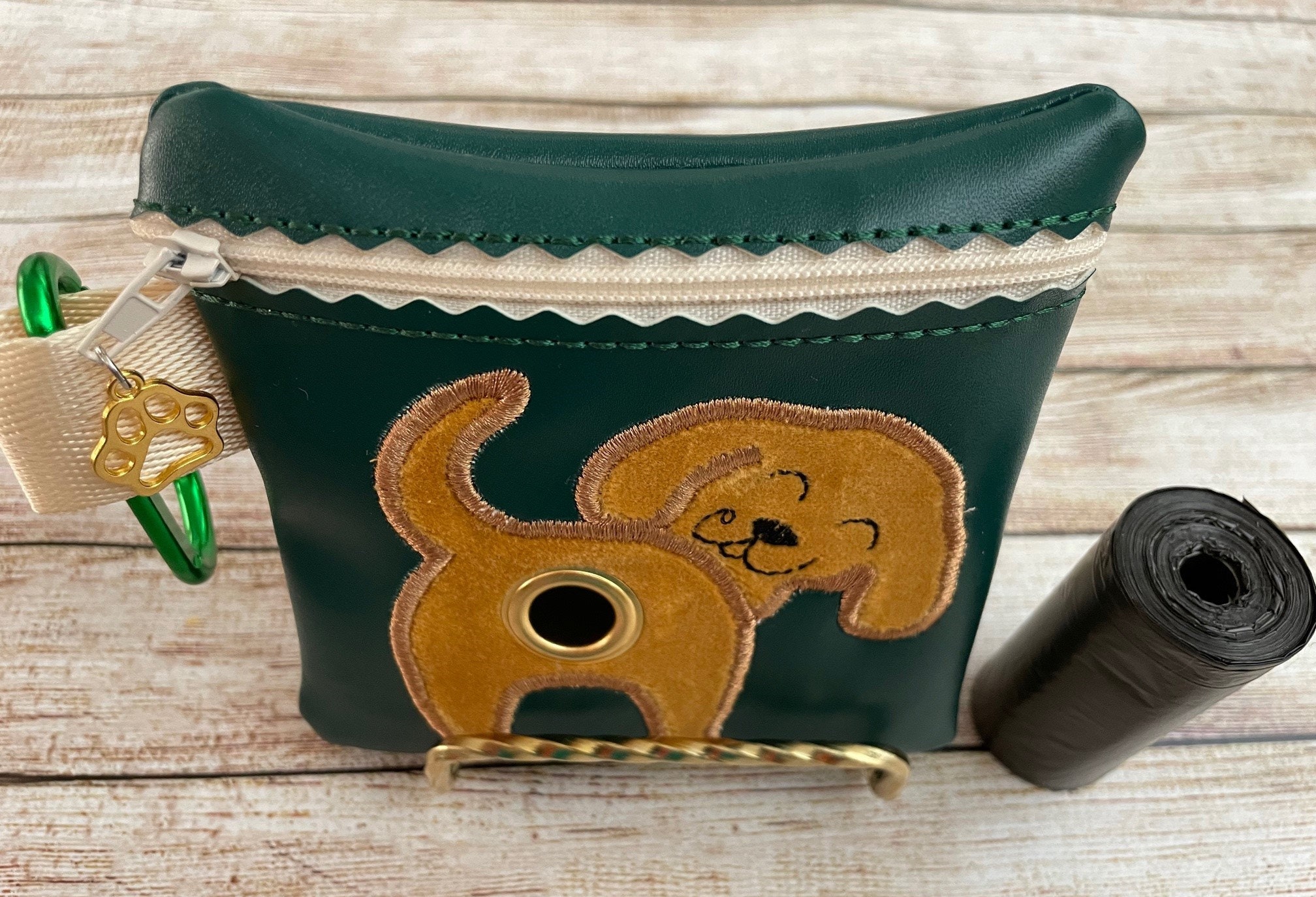 Labrador Retriever Zippered Doggie Poop Bag Holder Black, Chocolate and ...