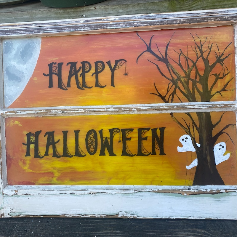 Painted Old Windows - Etsy