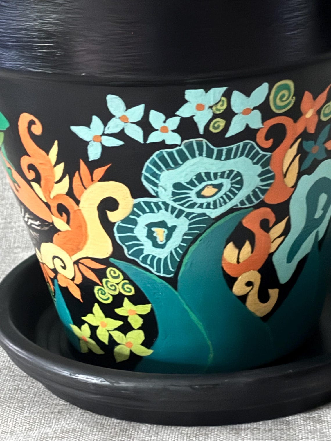 Hand Painted 8 Inch Terra-cotta Pot Acrylic - Etsy