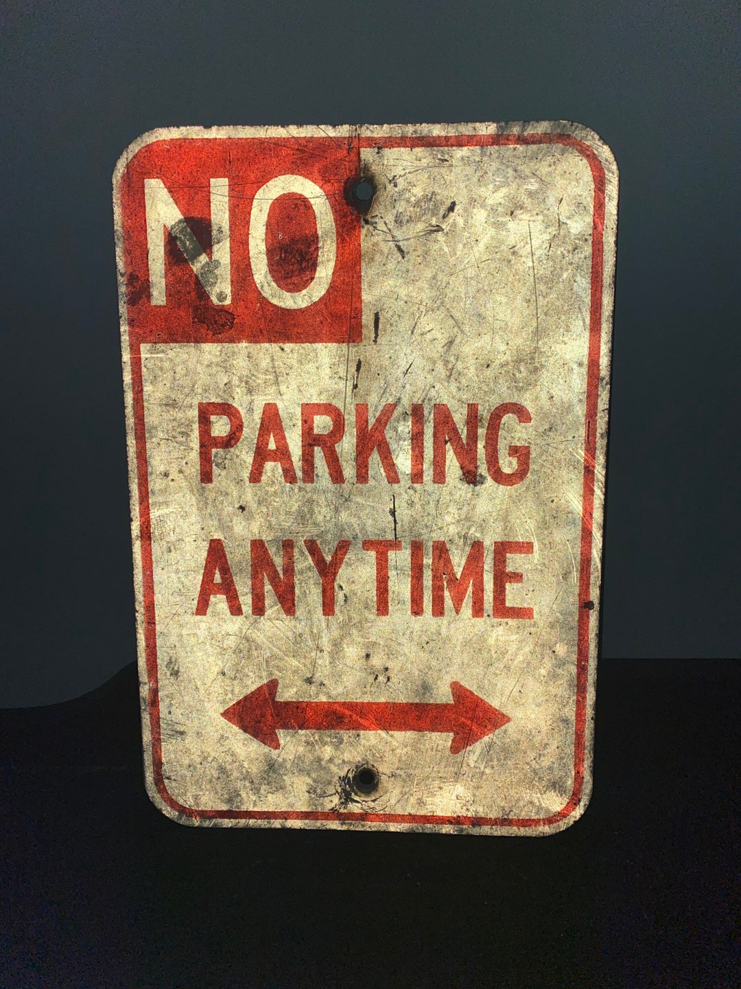 Vintage No Parking Anytime Metal Sign - Etsy