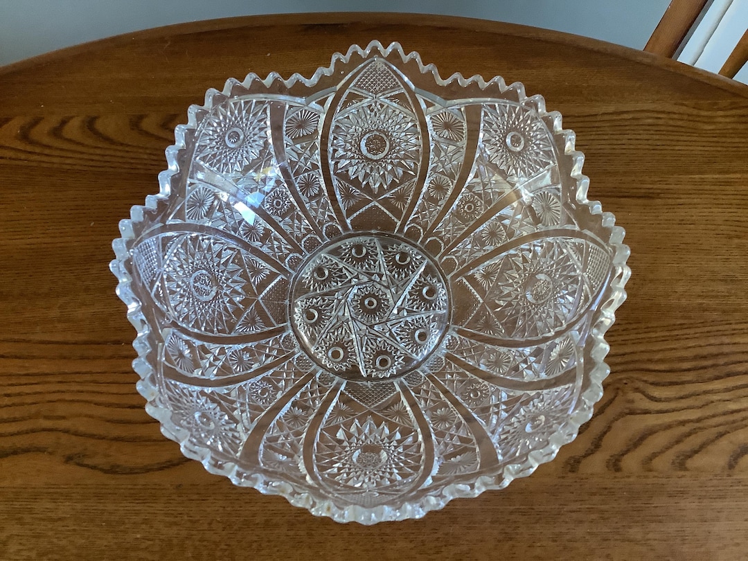 Imperial Glass Daisy & Button Round Bowl - Etsy