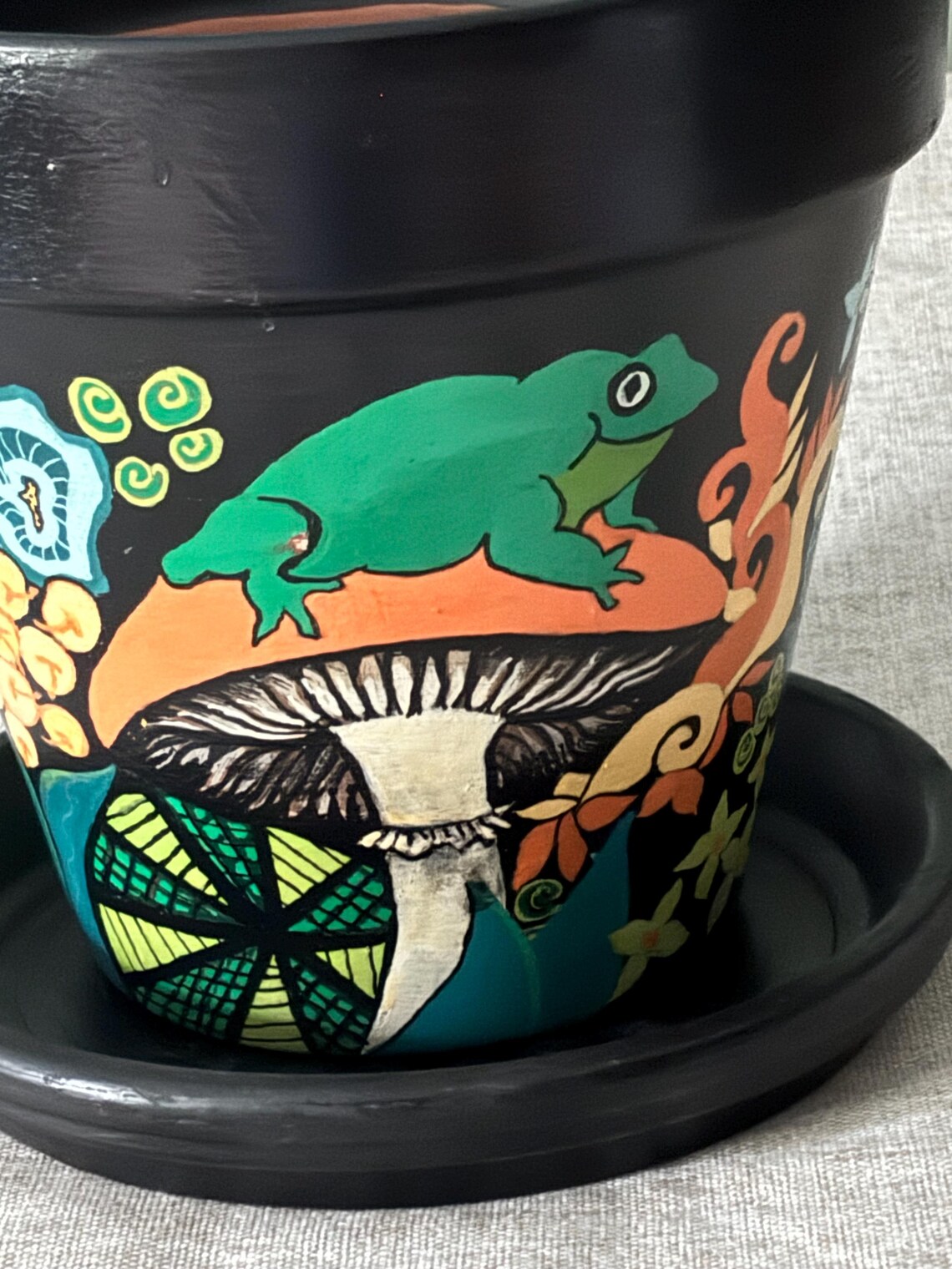 Hand Painted 8 Inch Terra-cotta Pot Acrylic - Etsy