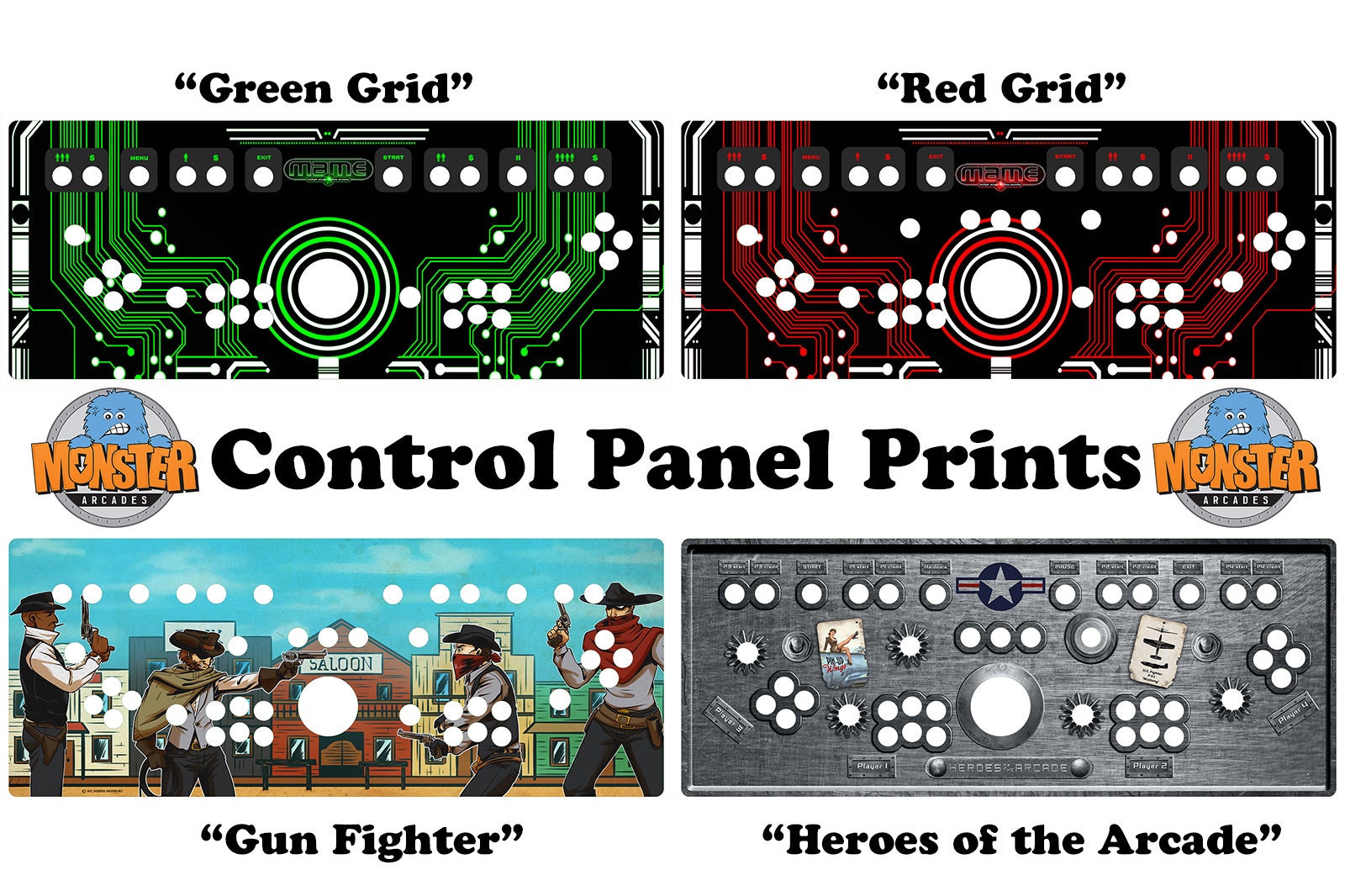 4 Player Arcade Control Panel Art Print - Etsy