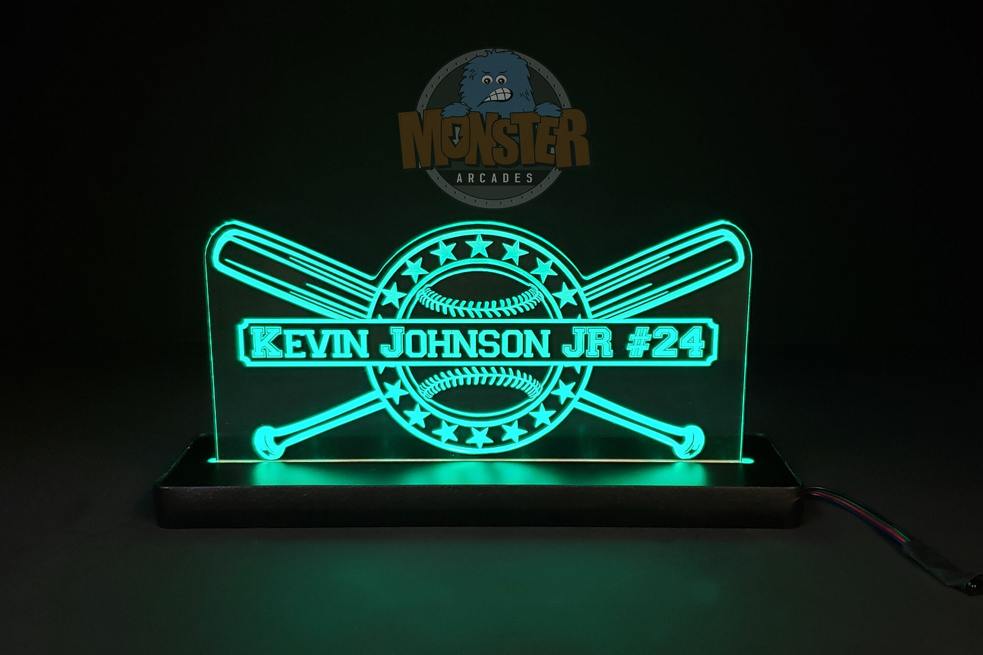 Baseball Custom Acrylic LED Name Sign Team or Coach Gift - Etsy UK