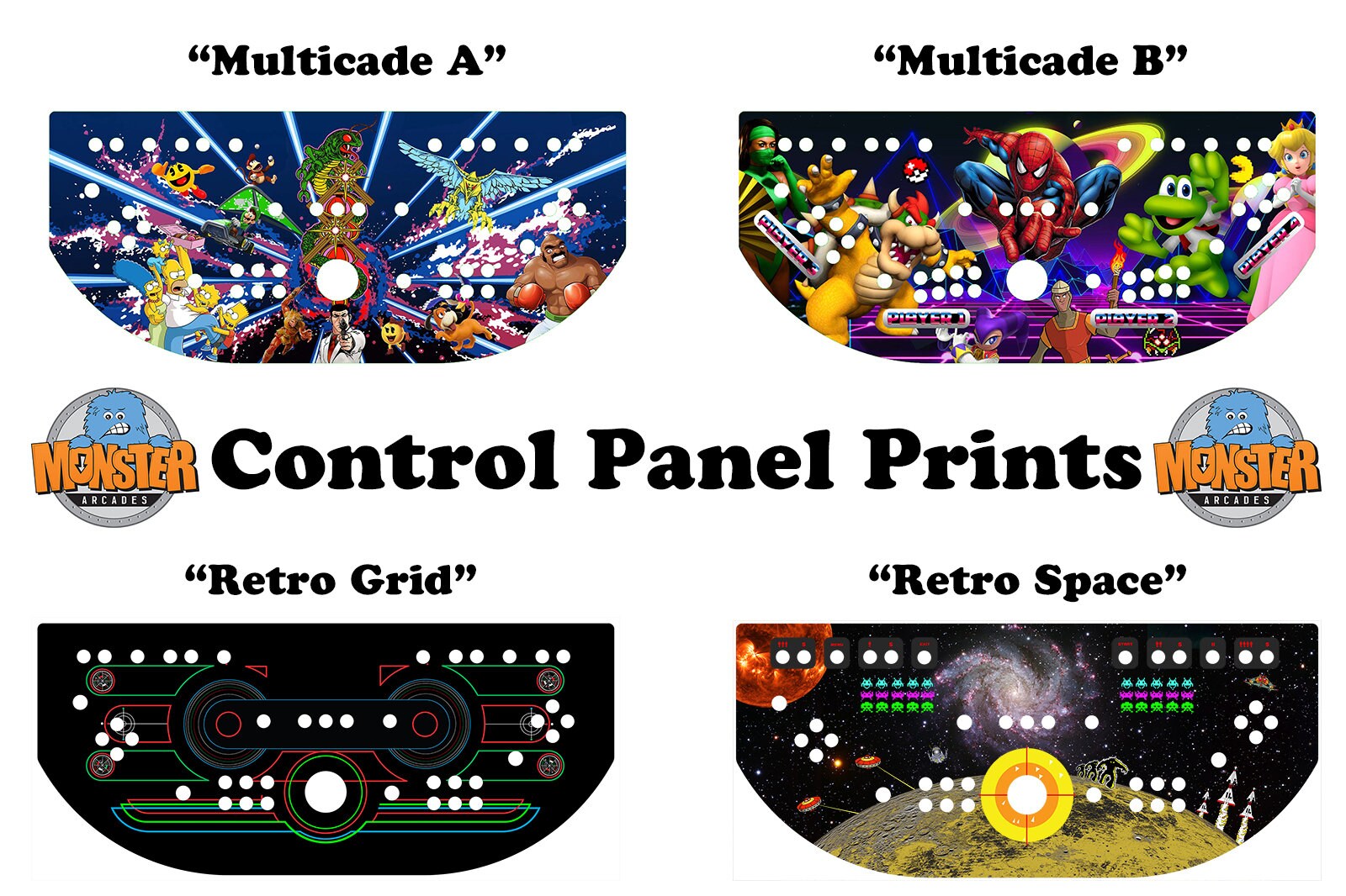 Quad Panel Arcade Control Panel Art Print - Etsy