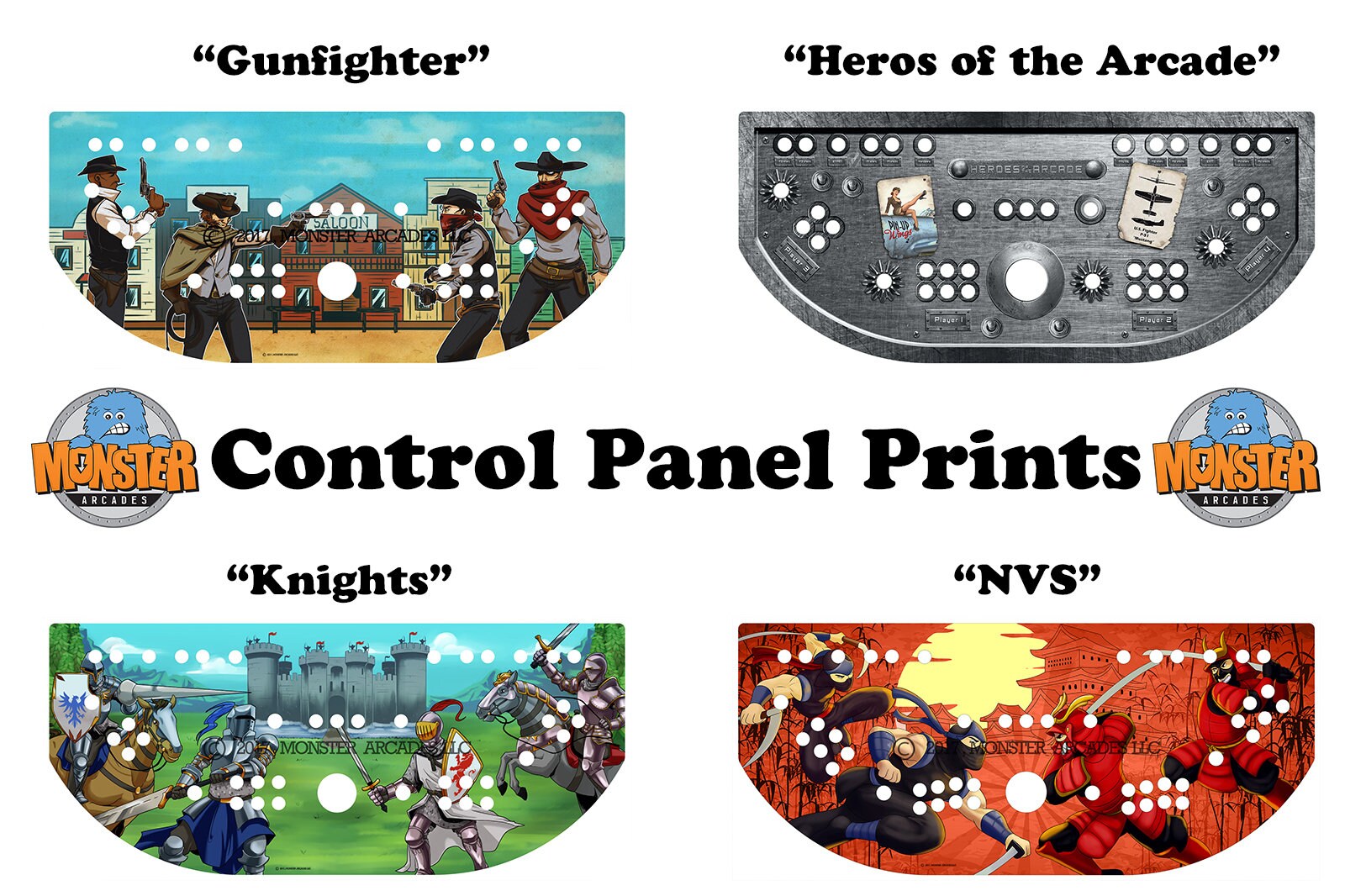 Quad Panel Arcade Control Panel Art Print - Etsy