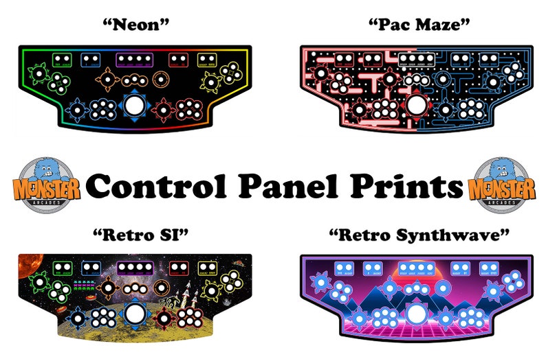 Quad T-panel Arcade Control Panel Art Print - Etsy