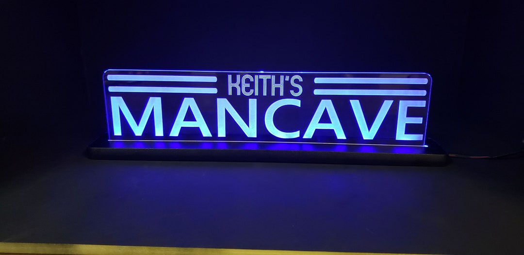 Large Custom Personalized Man Cave LED Neon Acrylic Sign - Etsy