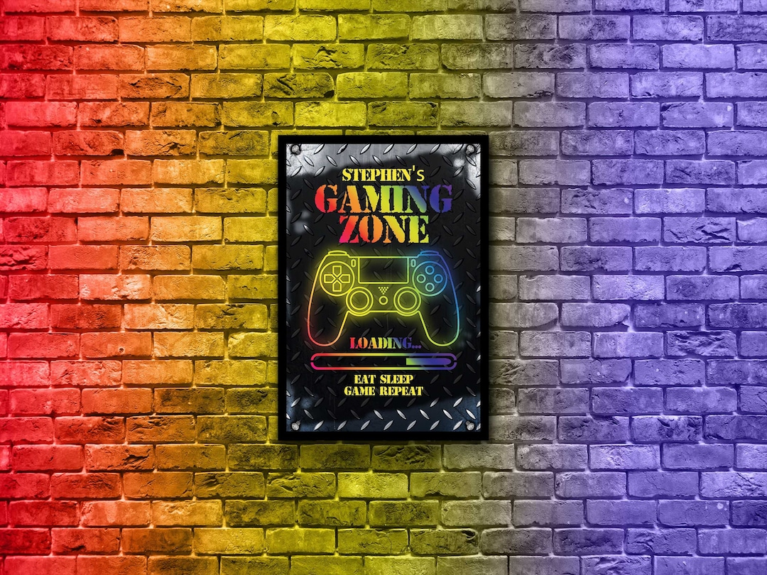 Personalized Gaming Zone Gameroom Poster Sign Twitch Name - Etsy