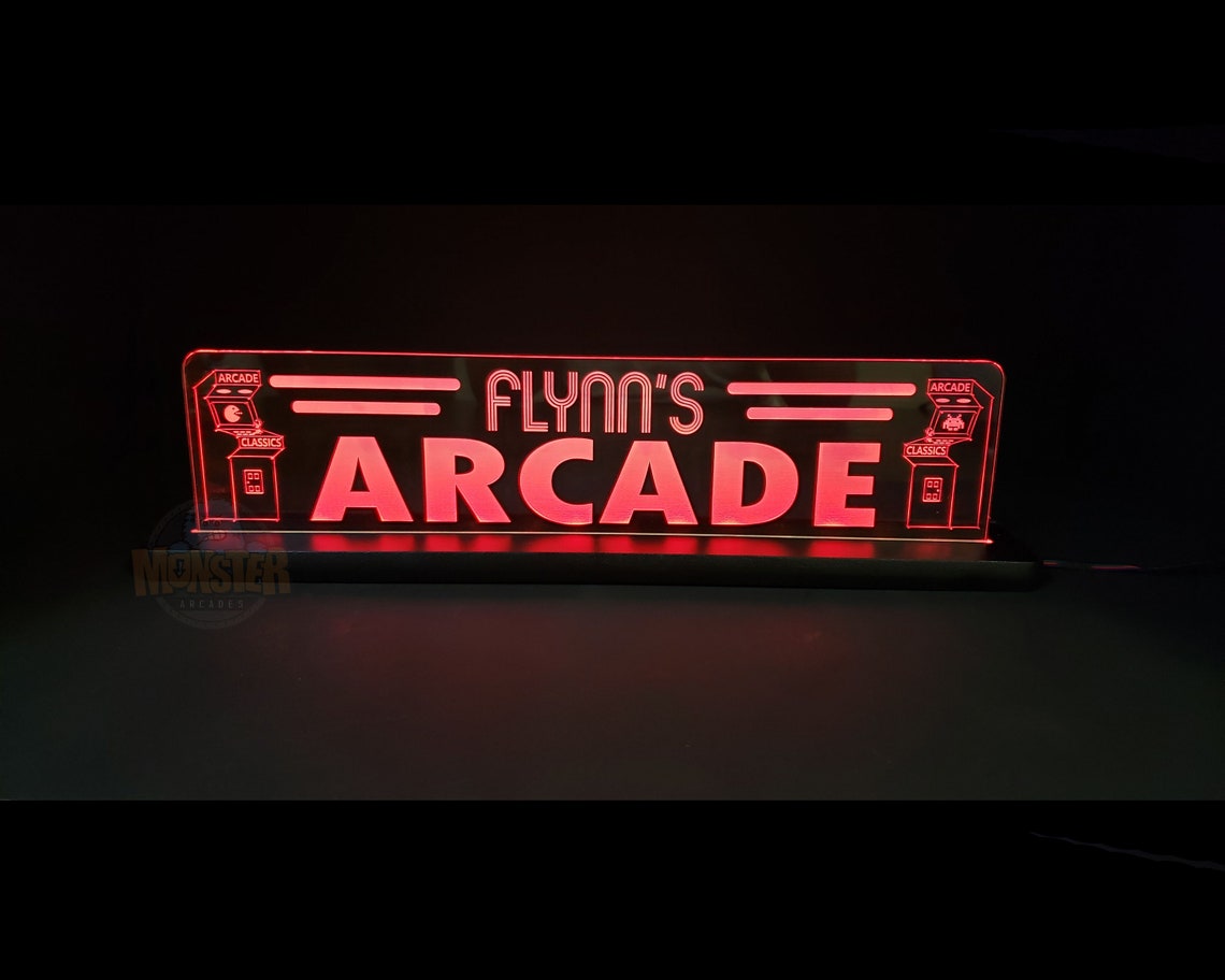 Custom Personalized Arcade Game Room LED neon acrylic sign | Etsy