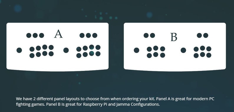 Fighter Panel 2 Player Arcade Control Panel Kit - Etsy