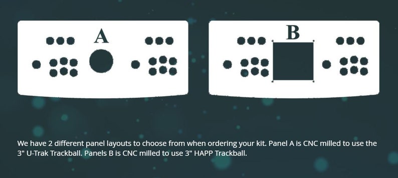 Small Trackball 2 Player Arcade Control Panel Kit - Etsy