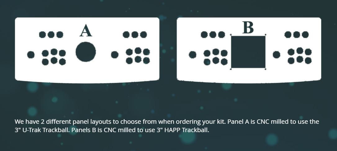 Small Trackball 2 Player Arcade Control Panel Kit - Etsy