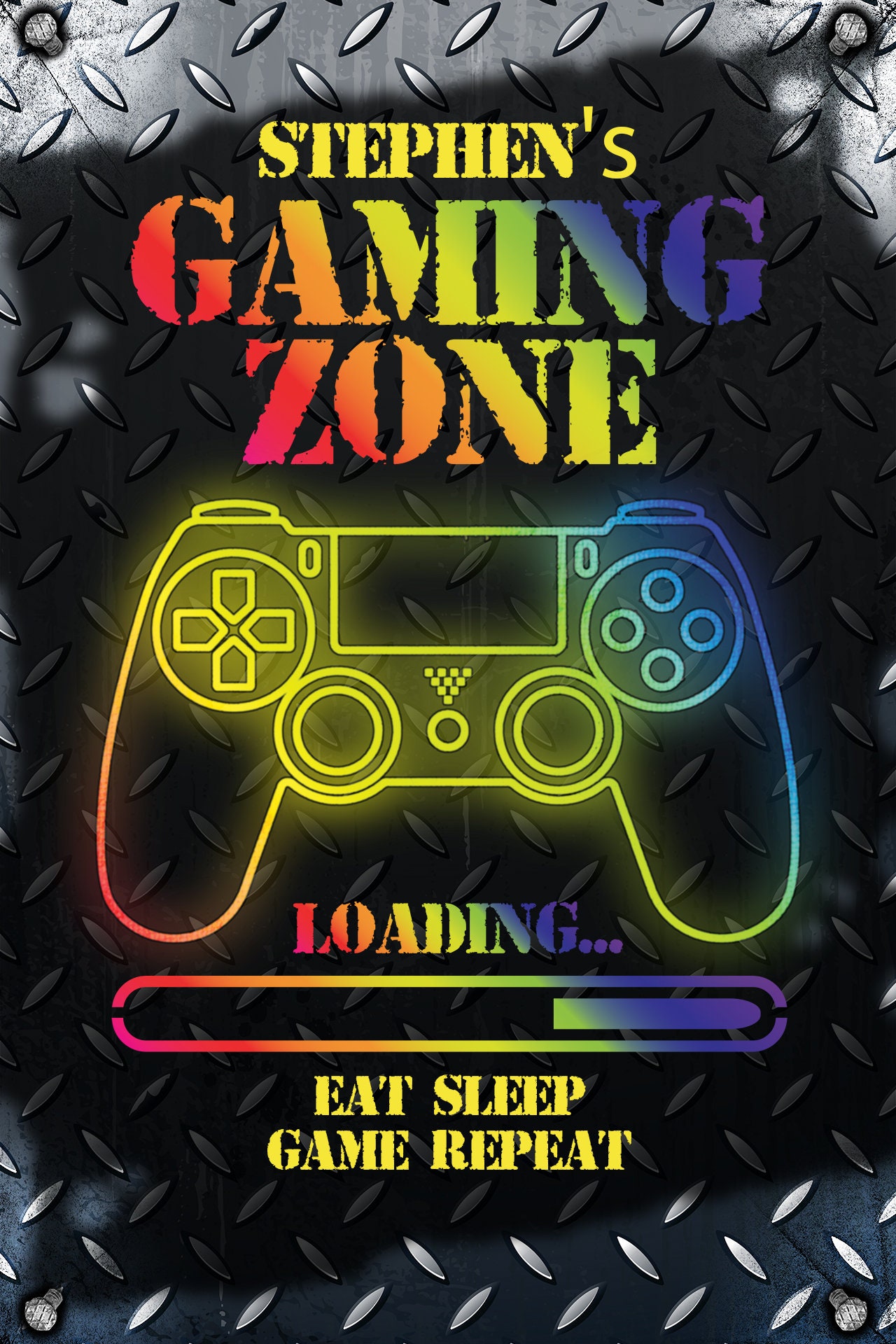 Personalized Gaming Zone Gameroom Poster Sign Twitch Name - Etsy