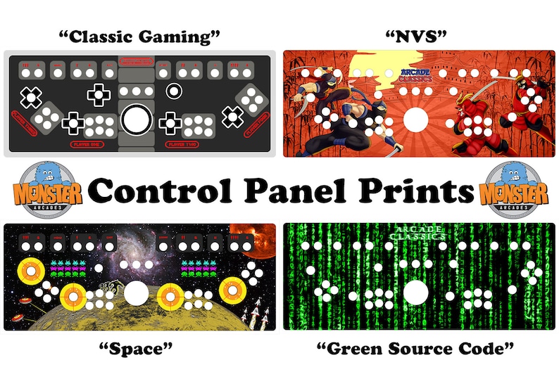 4 Player Arcade Control Panel Art Print - Etsy
