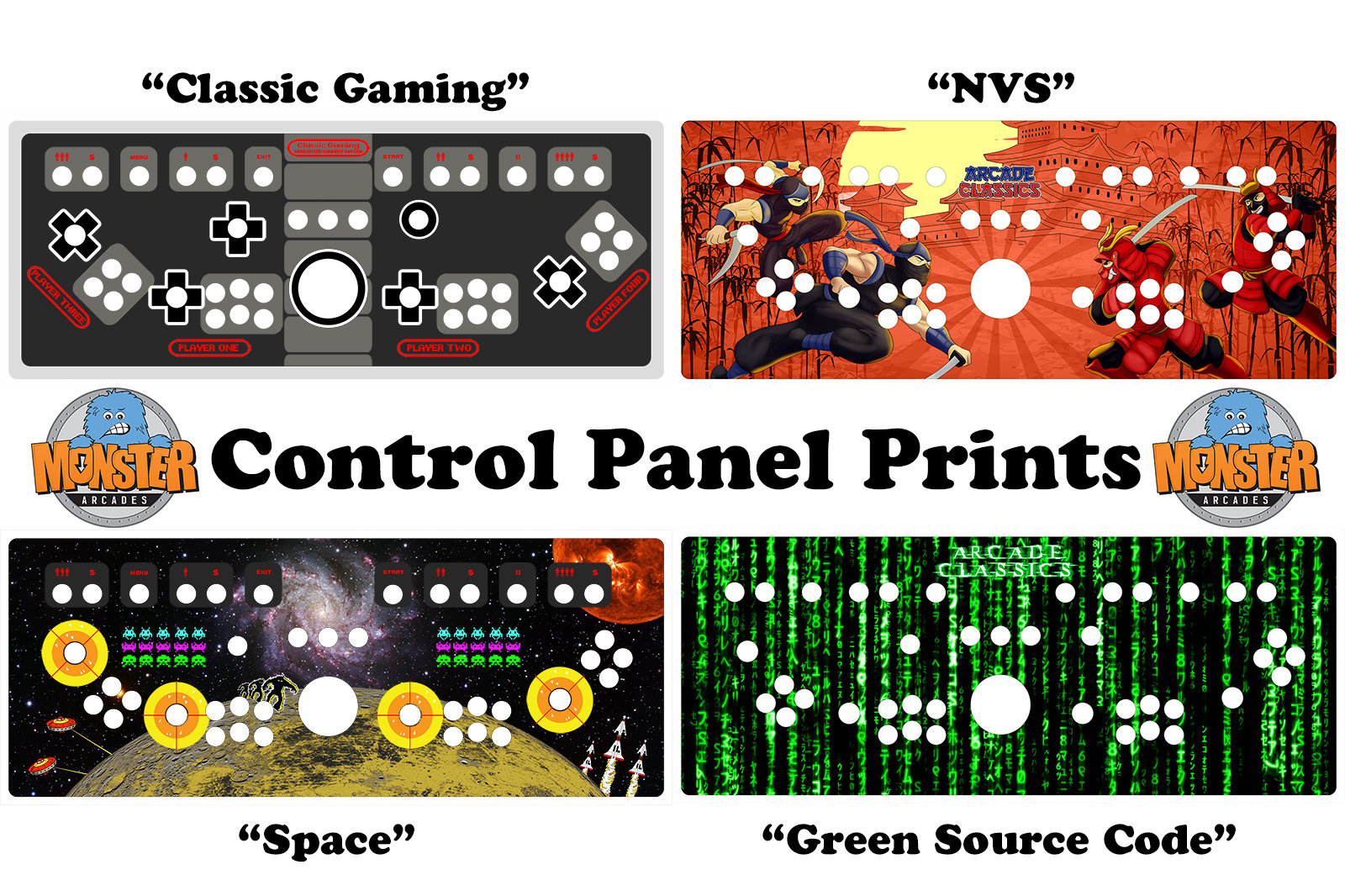 4 Player Arcade Control Panel Art Print - Etsy